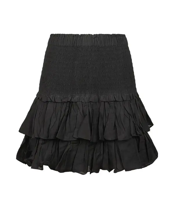 Isabel Marant Étoile Ruffled Hem Midi Skirt - Black