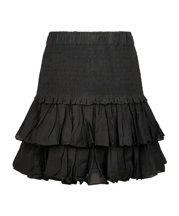 Isabel Marant Étoile Ruffled Hem Midi Skirt - Black