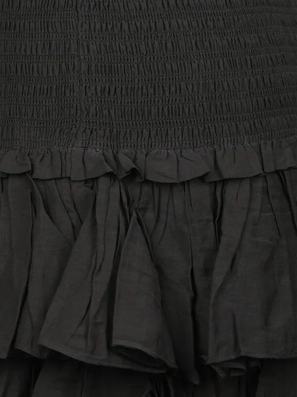 Isabel Marant Étoile Ruffled Hem Midi Skirt - Black