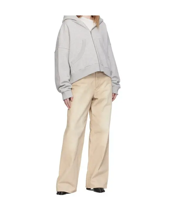 ENTIRE STUDIOS Gray Eternal Zip Hoodie - Nude