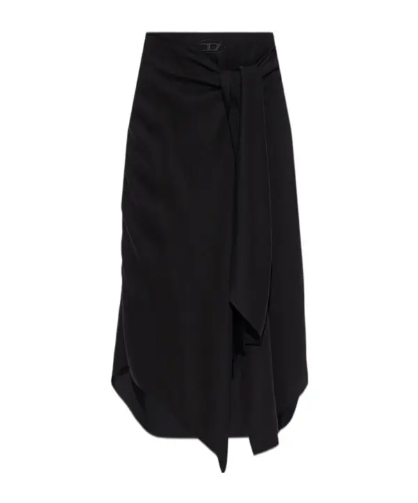 DIESEL® Tie-detailed Asymmetrical Mini Skirt