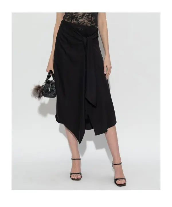 DIESEL® Tie-detailed Asymmetrical Mini Skirt