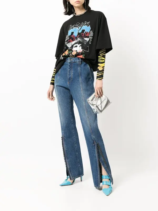 MSGM Collage Print Oversized T-shirt