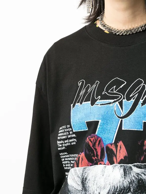 MSGM Collage Print Oversized T-shirt