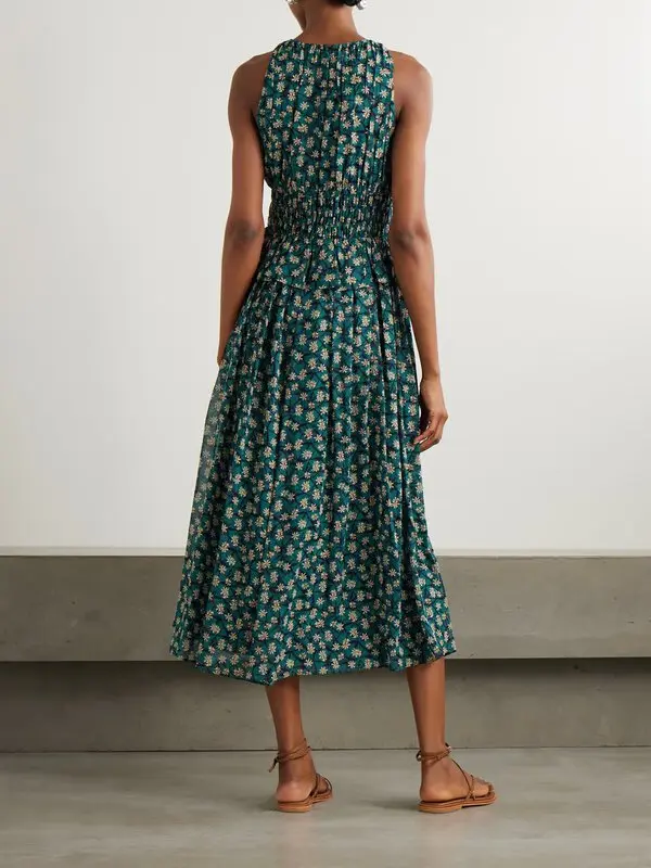 Ulla Johnson Floral Patterned Pleated Dress