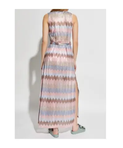 Melissa Odabash Zigzag Stripe Maxi Dress - Nude