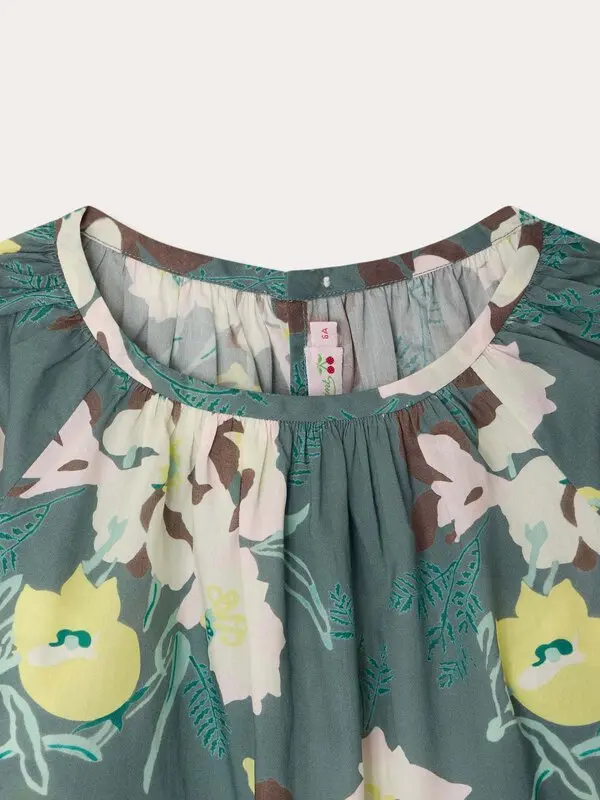 Bonpoint Augustina Organic Cotton Floral Print Blouse