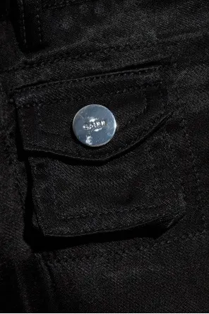 GANNI Satin Cargo Trousers - Black
