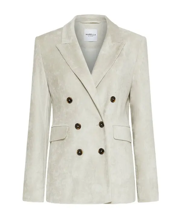 Marella Corduroy Double-breasted Blazer