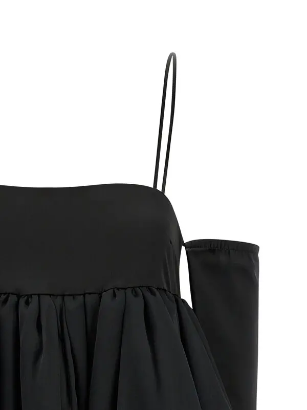 ROTATE BY BIRGER CHRISTENSEN Bubble Midi Dress With Detachable Sleeves