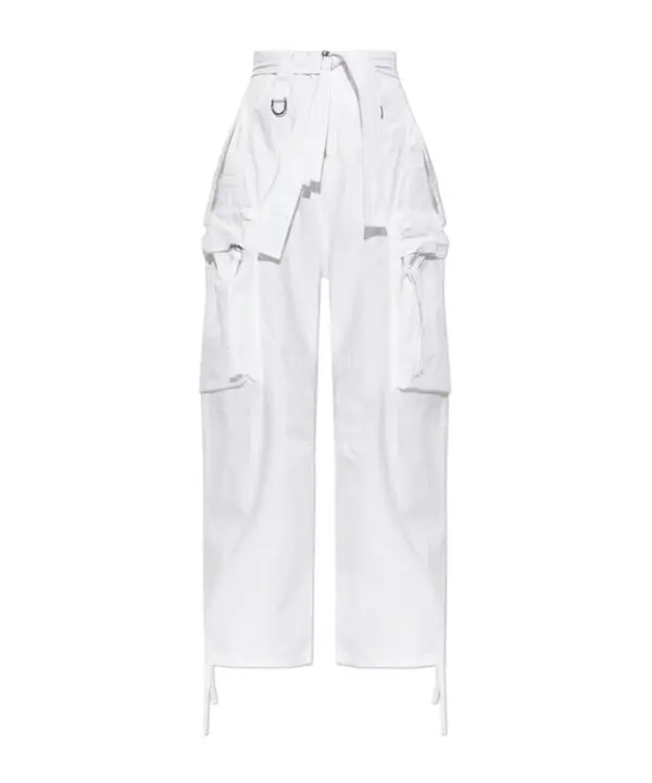 Dsquared2 Belted Wide-leg Cargo Pants - White