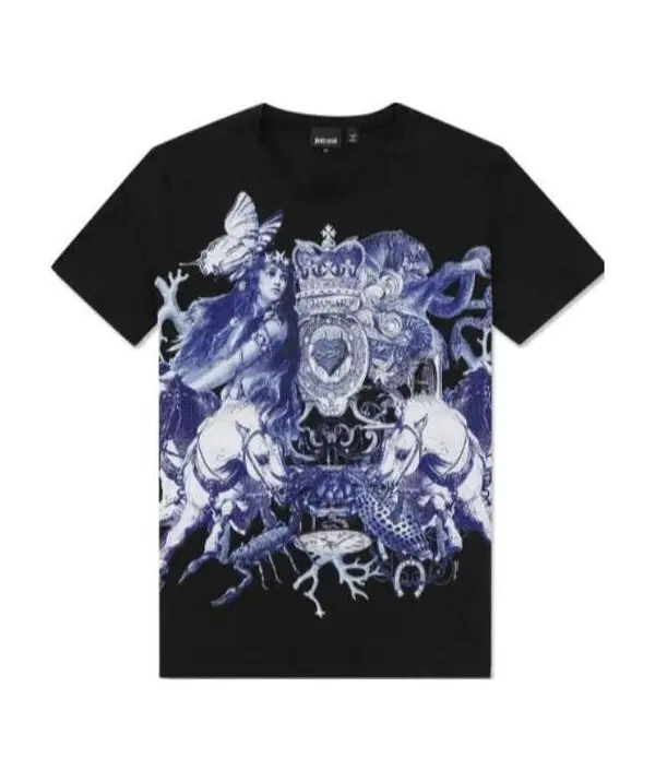 Just Cavalli Printed T-shirt - Black