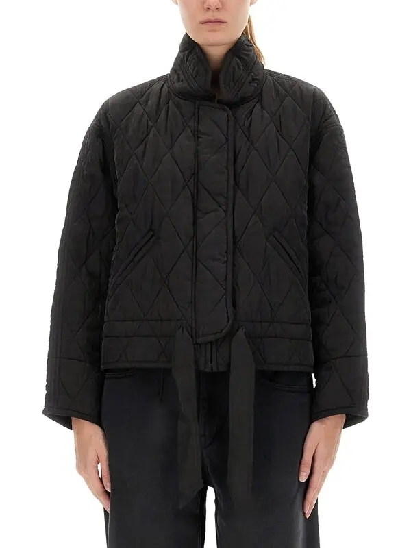 Isabel Marant Étoile Zakiane" Quilted Stand Collar Jacket - Black