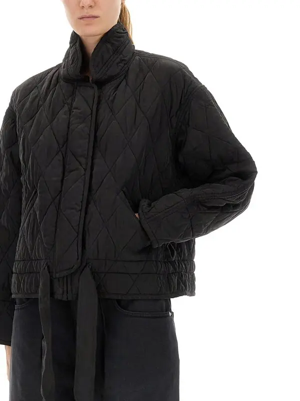 Isabel Marant Étoile Zakiane" Quilted Stand Collar Jacket - Black