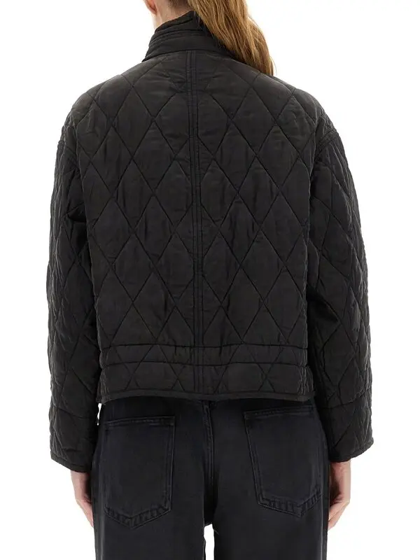 Isabel Marant Étoile Zakiane" Quilted Stand Collar Jacket - Black