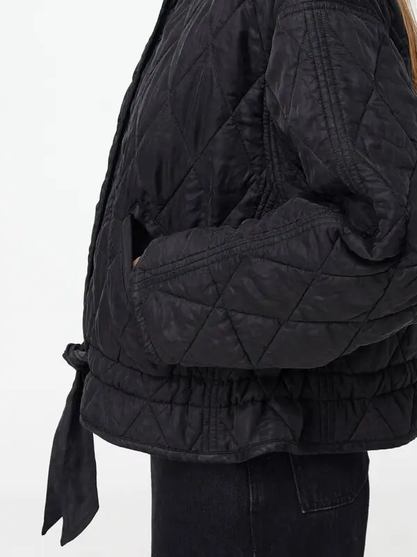 Isabel Marant Étoile Zakiane" Quilted Stand Collar Jacket - Black