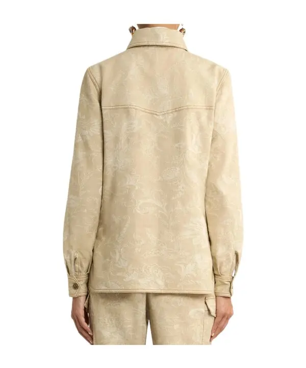 Etro Single-breasted Long-sleeved Jacket With Floral Print