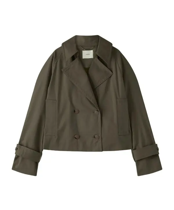 JOSEPH Zago Cotton Trench Jacket - Palm Leaf