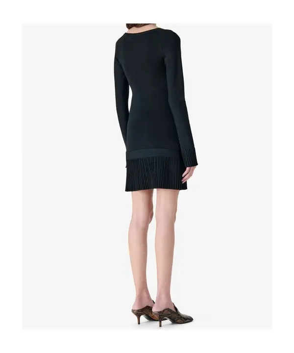 IRO PARIS V-neck Lace-up Knit Dress