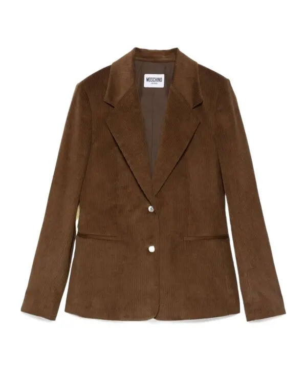 Moschino Corduroy Lapel Jacket With Pockets