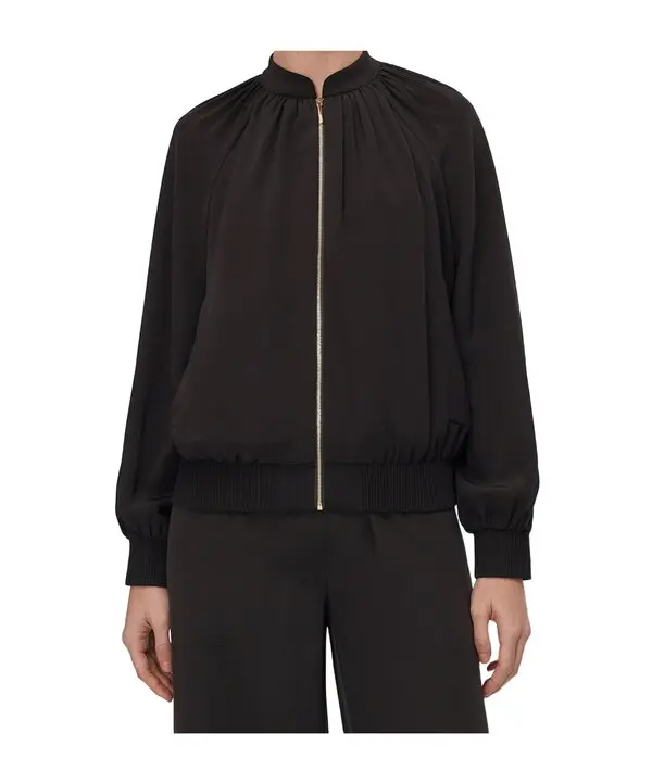 JOSEPH Zip Bomber Jacket - Cocoa