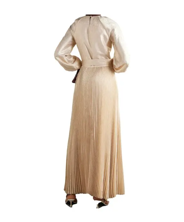 Simkhai Varenya Belted Pleated Maxi Dress