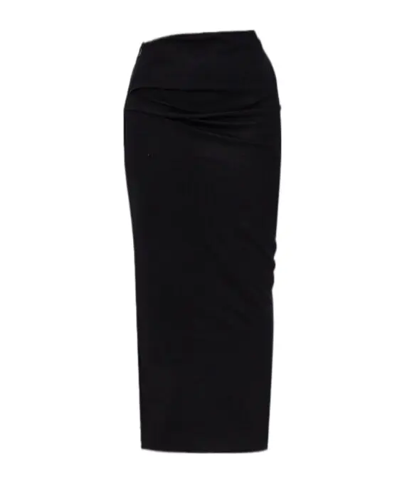 ENTIRE STUDIOS Draped Midi Skirt - Black