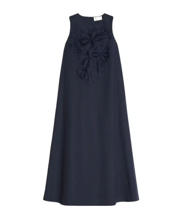 IBLUES Sleeveless Maxi Dress With Floral Applique