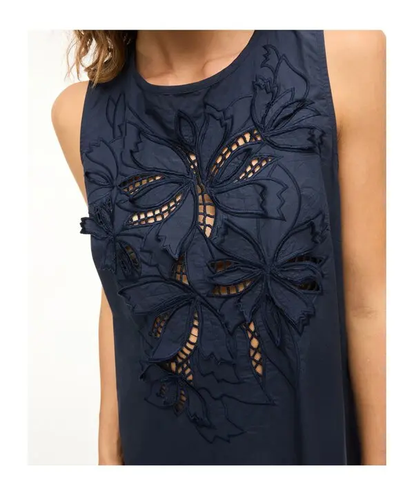 IBLUES Sleeveless Maxi Dress With Floral Applique