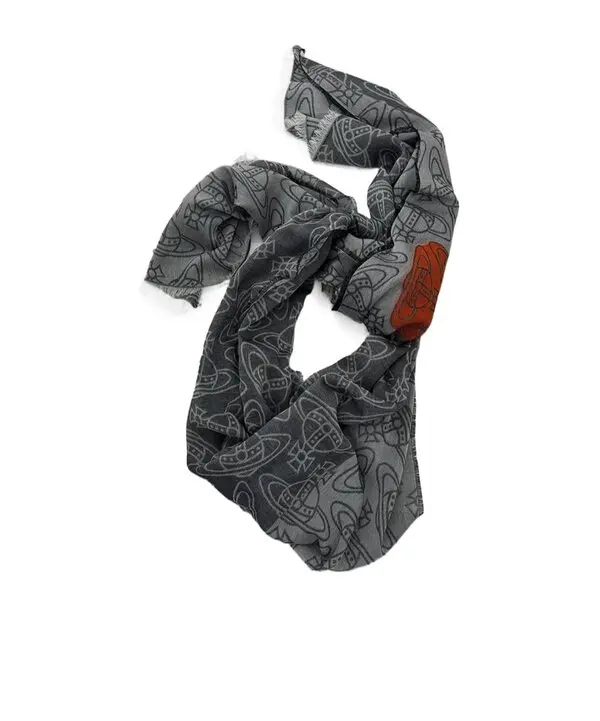 VIVIENNE WESTWOOD Print Fringed Scarf