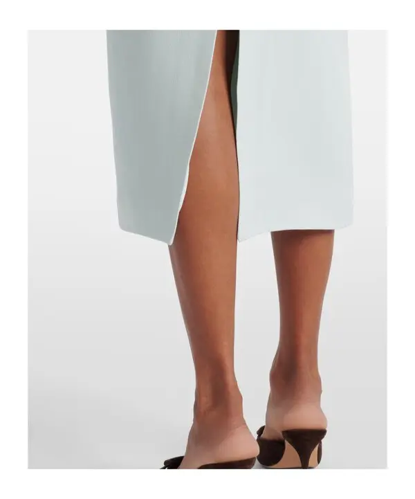 Roland Mouret Wool And Silk Blend Peplum Midi Dress