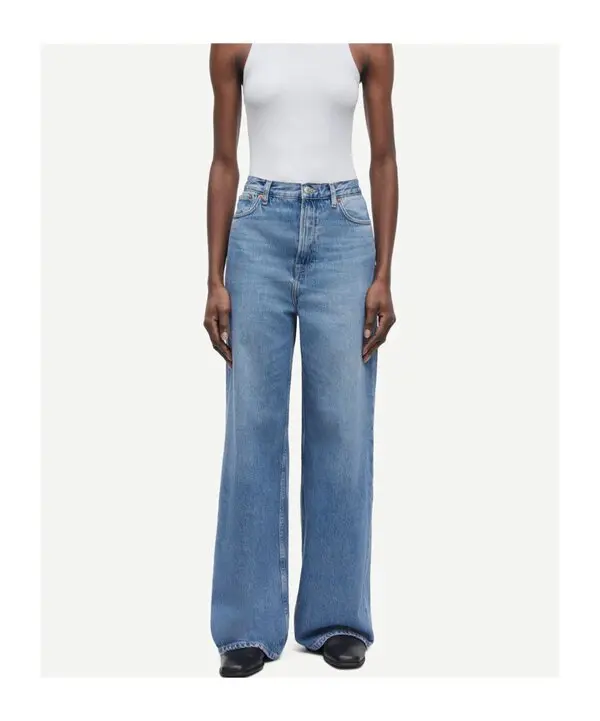 SAMSOE SAMSOE Wide Leg Jeans - Blue