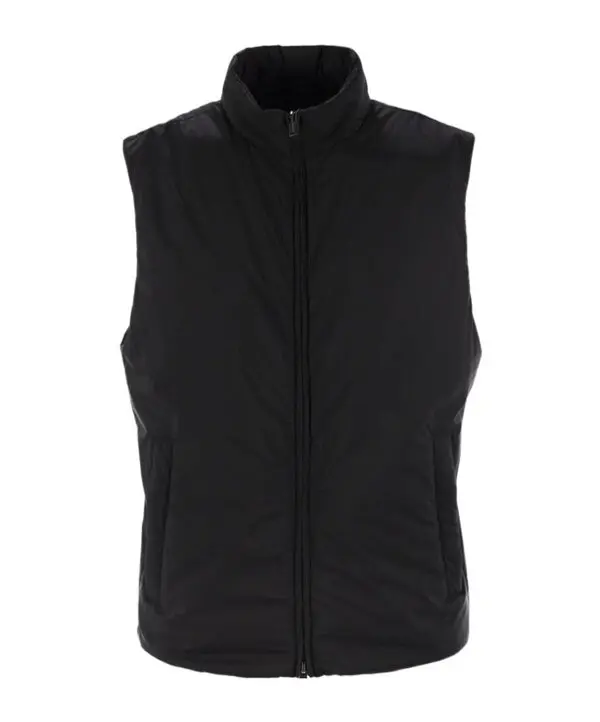 Herno Zip Sleeveless Gilet - Black