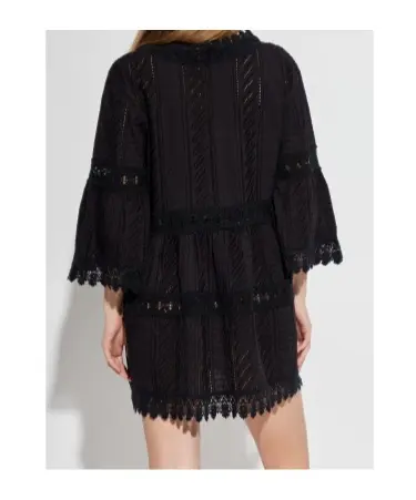 Melissa Odabash Lace V-neck Bell Sleeve Mini Dress