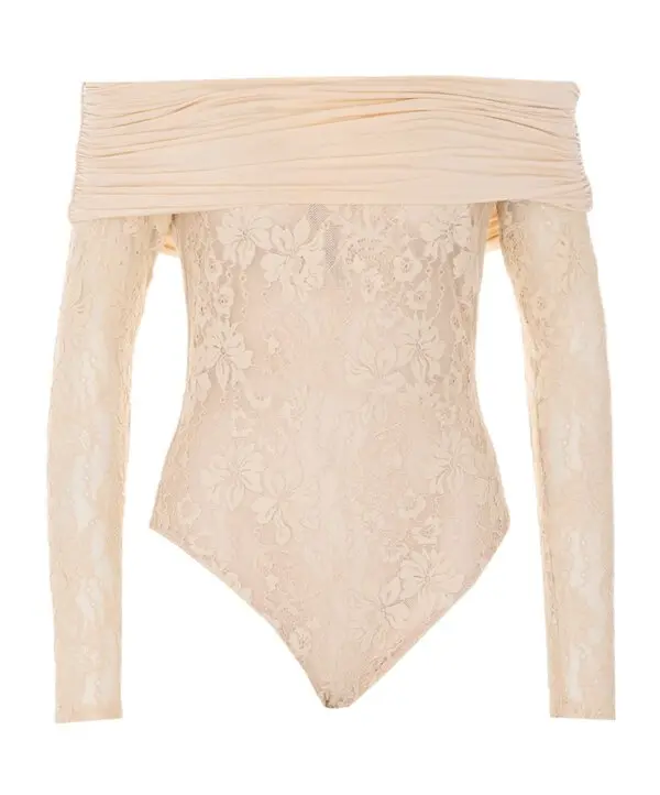 Zimmermann Rebellion Draped Bodysuit - Cream