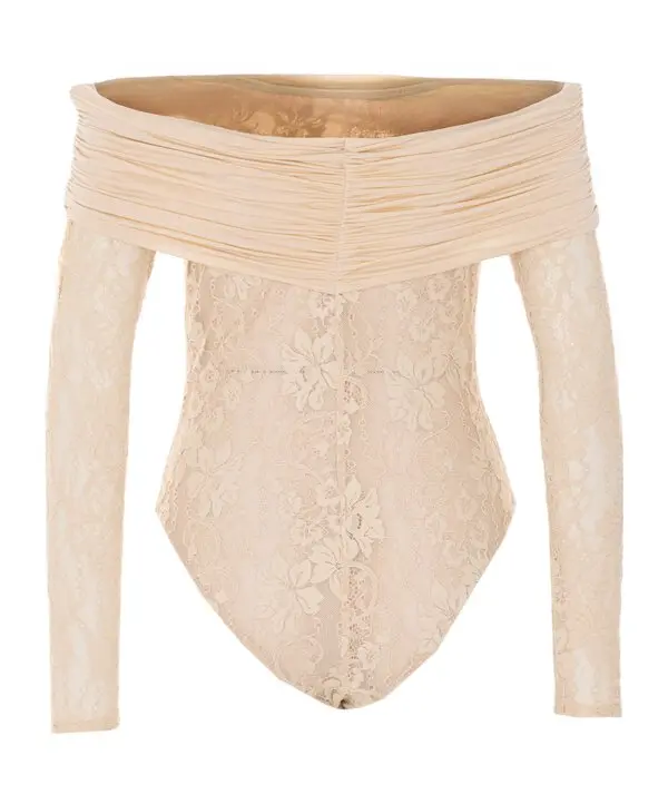 Zimmermann Rebellion Draped Bodysuit - Cream
