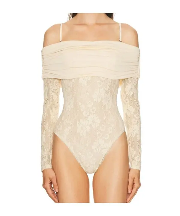 Zimmermann Rebellion Draped Bodysuit - Cream
