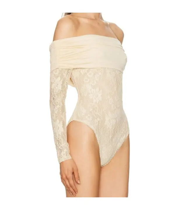 Zimmermann Rebellion Draped Bodysuit - Cream