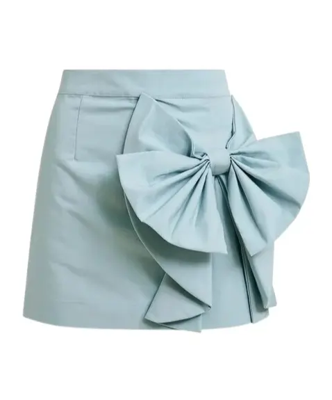 Essentiel Antwerp Joyous Bow-detail Mini Skirt - Blue