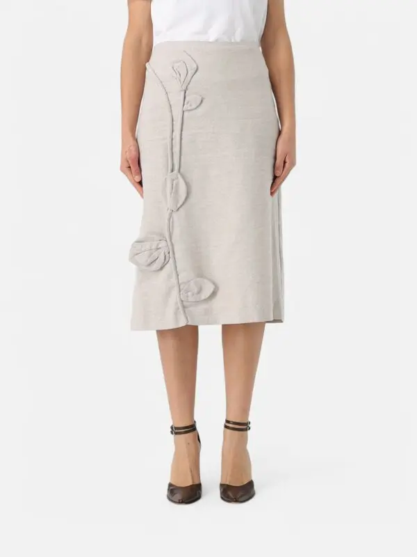 TWINSET High-waisted Half-length Skirt - White