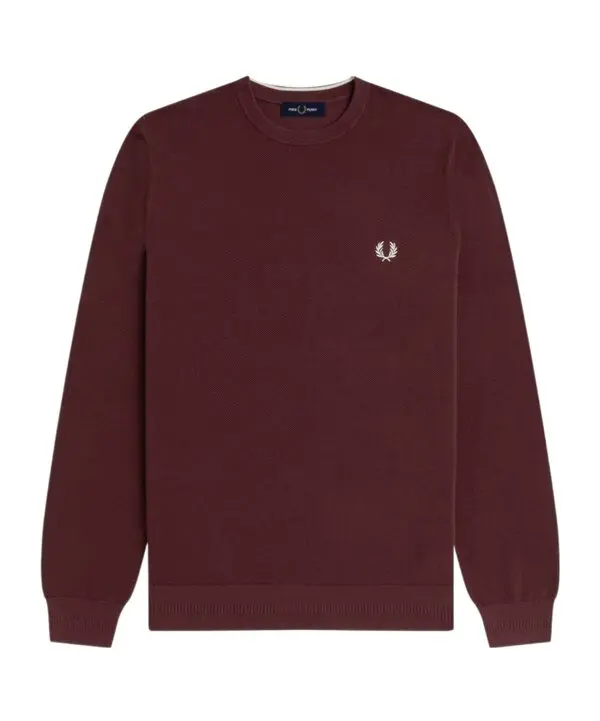 Fred Perry Logo Piqué Knitwear - Red