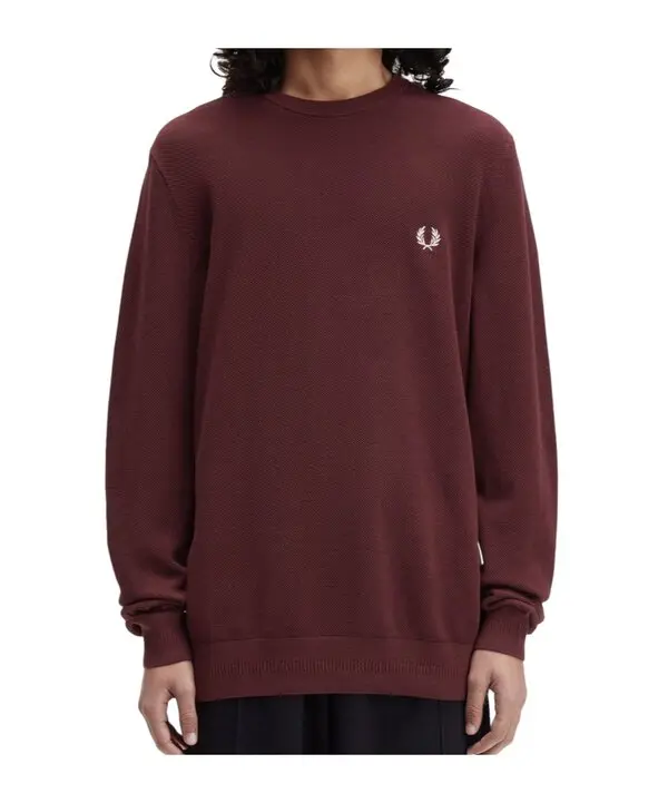 Fred Perry Logo Piqué Knitwear - Red