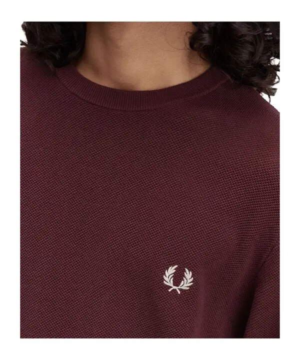 Fred Perry Logo Piqué Knitwear - Red