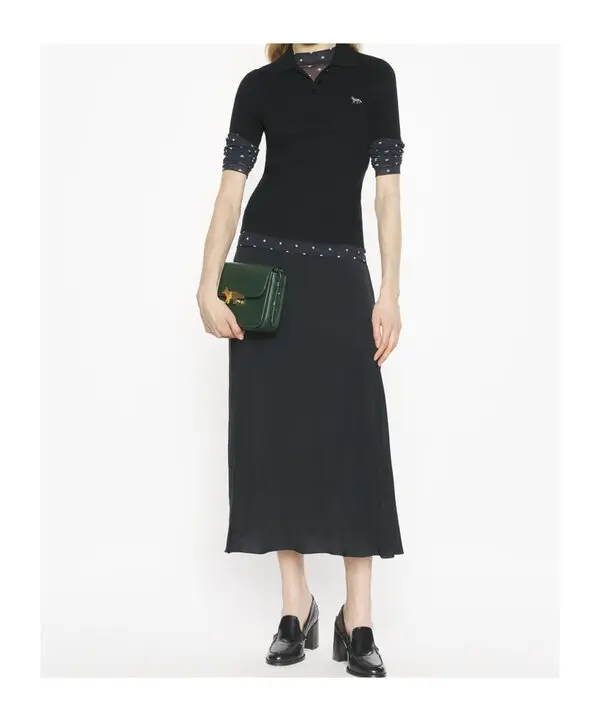 Maison Kitsuné Baby Fox Ribbed Polo Shirt