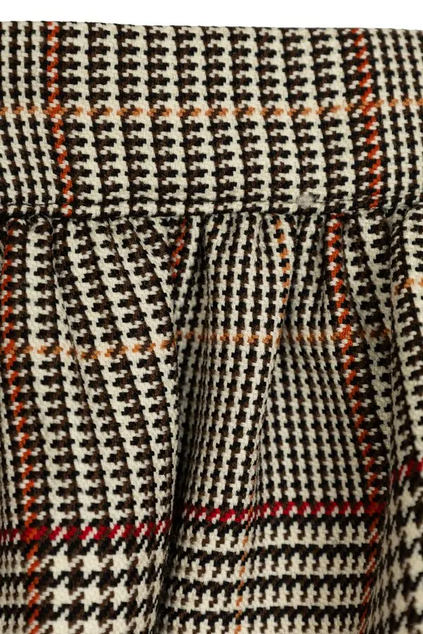 SELF-PORTRAIT Houndstooth Elasticated Skirt
