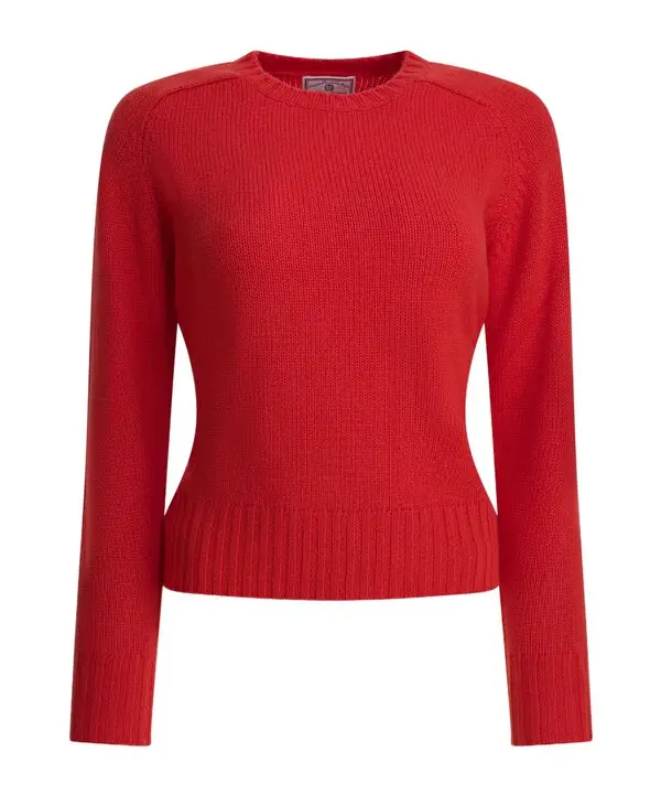 INES DE LA FRESSANGE PARIS Ribbed Knit Crew Neck Sweater