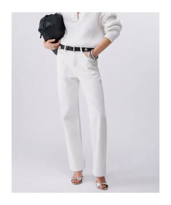 Liu Jo Five-pocket Mid-rise Straight Leg Jeans - White