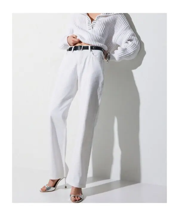 Liu Jo Five-pocket Mid-rise Straight Leg Jeans - White