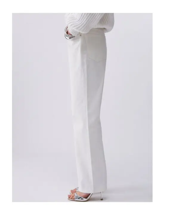 Liu Jo Five-pocket Mid-rise Straight Leg Jeans - White
