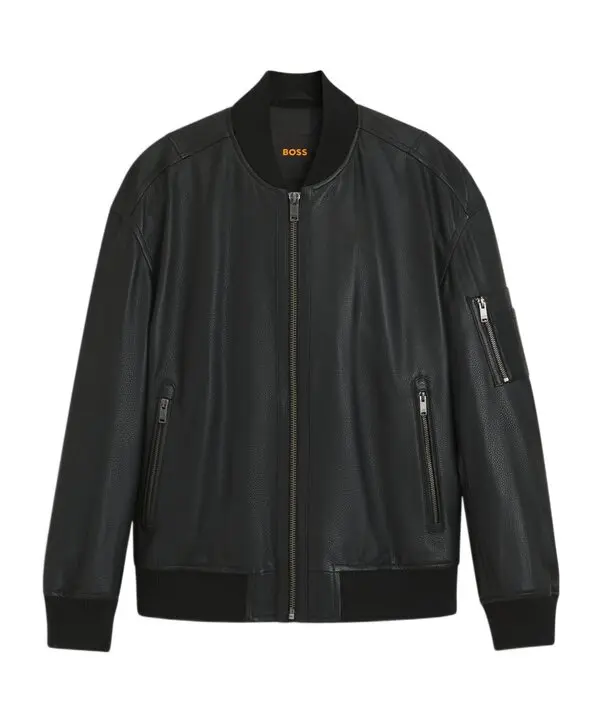 Hugo Boss Bomber Leather Jacket